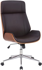 Kancelářská židle Varel ~ dřevo ořech - Hnědá