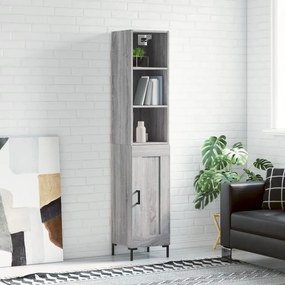 vidaXL Skříň highboard 34,5 x 34 x 180 cm kompozitní dřevo [3190085] Barva: bílá s vysokým leskem