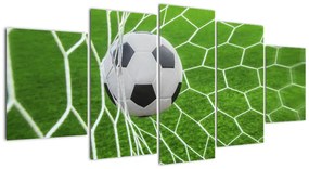 Fotbalový míč v síti - obraz