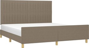 Rám postele bez matrace taupe 160 x 200 cm textil 3125231
