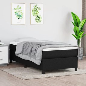 Box spring postel s matrací černá 100 x 200 cm textil 3144401