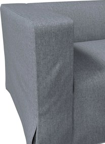 Potah na pohovku Klippan 2-místná, dlouhý s rohovými záhyby barva šedá látka pletený vzor