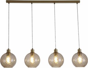 Searchlight 44520-4CP Závěsné svítidlo RADIANCE CHAMPAGNE optické sklo