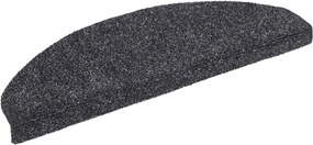 Schodové rohože samolepicí 5 ks 65 x 21 x 4 cm tmavě šedé, půlkulaté, velké 149700