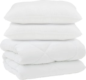 Duvet s polštáři s polštářem 3 ks Bílá Mikrovlákno a peří 3377924