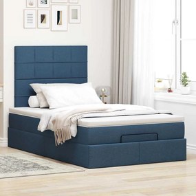 Osmanský rám postele s matrací modrá 120x200cm textil 3314002