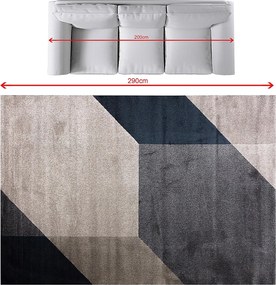 Koberec Sevilla oxfordská modrá / šedá 200 × 290 cm