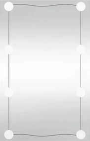 Nástěnné zrcadlo s LED osvětlením 50 x 80 cm sklo obdélníkové 3189156