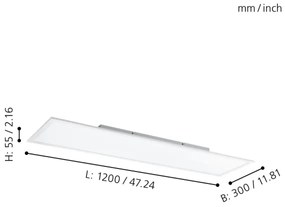 Eglo 98767-LED RGBW Stmívatelné svítidlo SALOBRENA-B LED/32,5W/230V 120x30 cm+DO