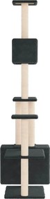 Kočičí strom se škrabacími sloupky sisal Tmavě šedá 177,5 cm 172391