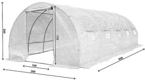 4iQ Group Zahradní Fóliovník PREMIUM 3x8m 24m2 BÍLÝ