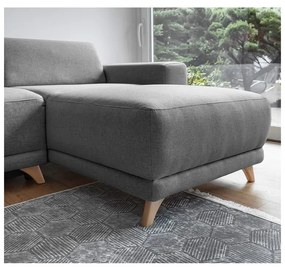 Šedá rozkládací/s úložným prostorem rohová pohovka Classy Sophie – Miuform