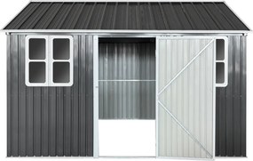 Plechový zahradní domek na nářadí, antracitová, 3,6x3,1x2,5 m, GABKO