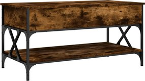 vidaXL Konferenční stolek 100x50x50 cm kompozitní dřevo a kov [845358] Barva: kouřový dub