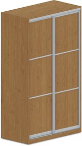 Artspect 251265P - Šatní skříň s posuvnými dveřmi 120x62x205cm - Buk bílý