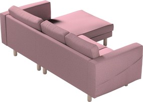 Potah na pohovku IKEA Norsborg 3-místná se šezlongem barva růžová látka pletený vzor