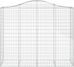 Klenuté gabionové koše 3 ks 200x50x160/180cm pozinkované železo 3145704