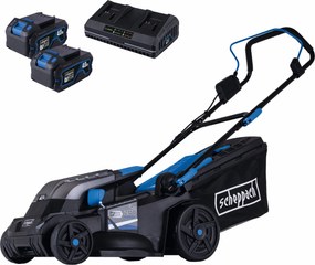 Scheppach BC-MP380-X-XL2 2x20V IXES SET - akumulátorová sekačka 4v1 s bezuhlíkovým motorem (s 2x4Ah akumulátory a nabíječkou 4,5 A)