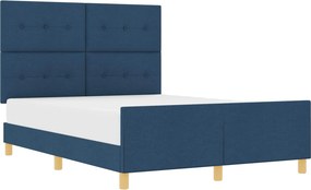 Rám postele s čelo Modrá 140 x 200 cm textil 3344738