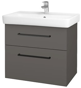 Dřevojas Koupelnová skříň Q MAX SZZ2 70 Varianta: N03 Graphite / Úchytka T01 / N03 Graphite