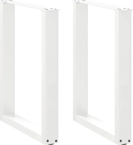 vidaXL Nohy k jídelnímu stolu ve tvaru U, 2 ks, ocel, 70 x (72-73) cm, ocel [4013185] Barva: Bílá