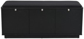 Rowico černá lavice s úložným prostorem CONFETTI a černým sedákem 106 cm 103765