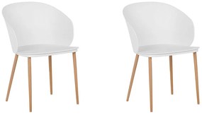 Sada 2 jídelních židlí bílé BLAYKEE Beliani