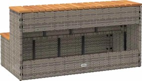 vidaXL Obruby k vířivce 100x50x50,5 cm polyratan a akáciové [4103945] Barva: Šedá