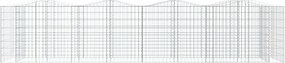 Klenutý gabion vyvýšený záhon 400x100x100 cm pozinkované železo 153555