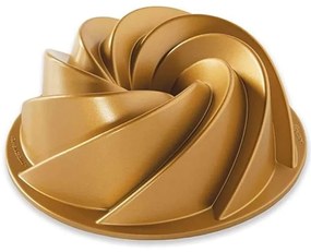 Nordic Ware Hliníková forma na bábovku Gold Heritage ⌀ 22 cm, zlatá barva, stříbrná barva, kov