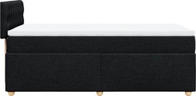 Box spring postel s matrací černá 100 x 200 cm textil 3288900