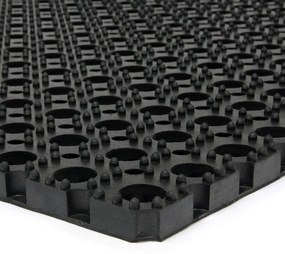 Gumová čistící venkovní vstupní rohož na hrubé nečistoty Honeycomb, FLOMAT - délka 100 cm, šířka 150 cm a výška 2,2 cm