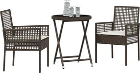 Zahradní bistro set 3 ks Hnědá polyratan 3334963