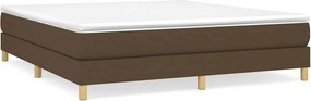 Box spring postel s matrací tmavě hnědá 160x200 cm textil 3144186