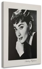 Obraz na plátně Portrét Audrey Hepburn - 80x120 cm