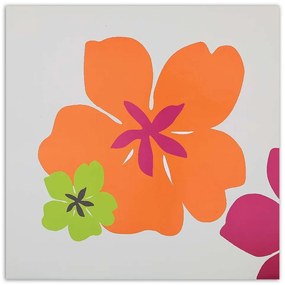 Obraz na plátně Barevné květiny - 60x60 cm