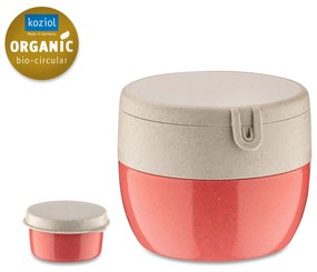 BENTOBOX M třídílný s poklopem Růžová Organic KOZIOL