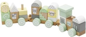 Dřevěný vláček s kostkami Baby Mix Baby Mix