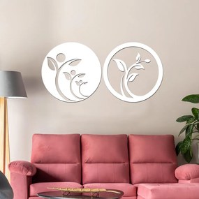 dřevo života Dřevěné obrazy květin NOVÝ ŽIVOT Zvolte barvu dekoru: Bílá, Zvolte rozměr Ø (cm): 60