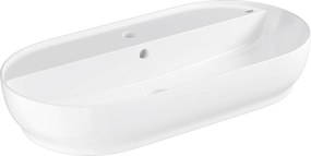 Grohe Essence - Umyvadlo na desku, 80x40 cm, s přepadem, s otvorem pro baterii, alpská bílá 103571SH00