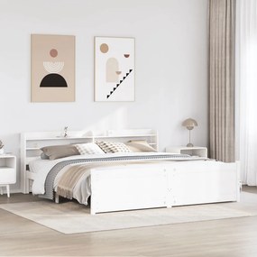 Rám postele s čelem bez matrace bílý 180x200 cm 3306769