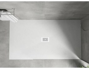Mexen Hugo, obdélníková sprchová vanička SMC 150 x 100 cm, bílá, bílá krytka, 42101015-W