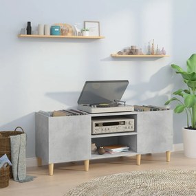 Skříňka Na Lp Desky Betonově Šedá 121X38X48 Cm Kompozitní Dřevo