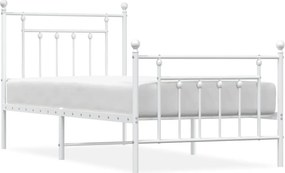 vidaXL Kovový rám postele s hlavovým a nožním čelem 80 x 200 cm [353595] Barva: Černá