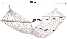 Kondela Houpací síť, bílá, ATIKA NEW TYP 2