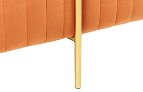 Sametová lavice oranžová DAYTON Beliani