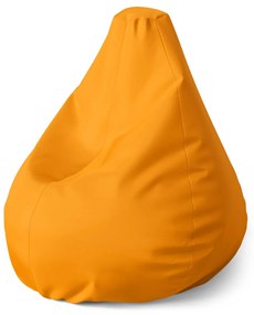 Sablio Sedací vak Pear Neonová oranžová - 140 x 100 x 25 cm
