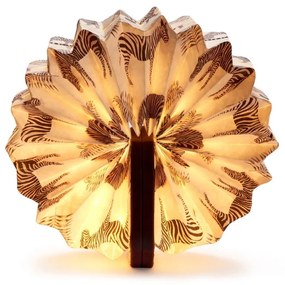 Tmavě hnědá stmívatelná stolní lampa (výška 3,5 cm) Velvet Accordion – Gingko