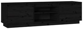 vidaXL TV skříňka černá 140 x 35 x 40 cm masivní borové dřevo