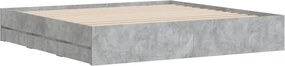 Rám postele se zásuvkami betonově šedý 180 x 200 cm kompozit 3207255